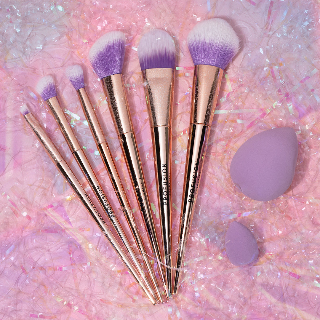 BRUSH CRUSH 8 PC FACE EYE BRUSH SET Profusion Cosmetics UK