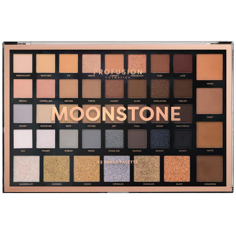 MOONSTONE | 42 SHADE EYES & FACE PALETTE - Profusion Cosmetics UK