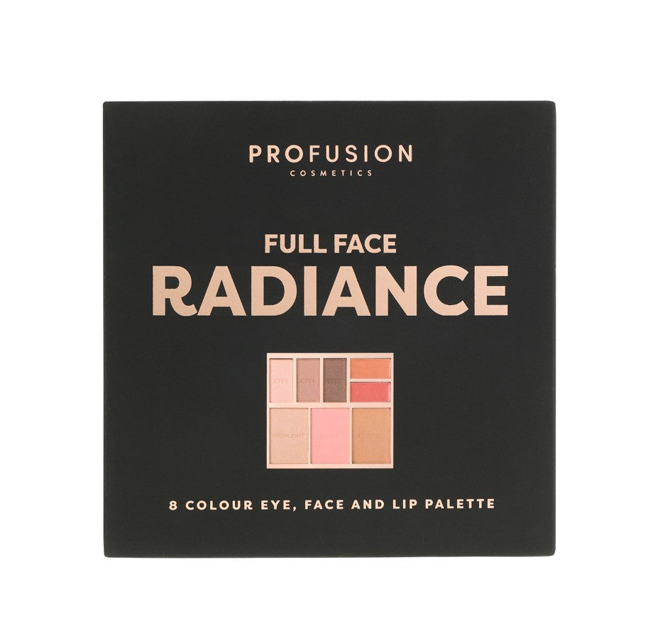 FULL FACE PALETTE RADIANCE | 8 SHADE EYE, FACE & LIP PALETTE - Profusion Cosmetics UK